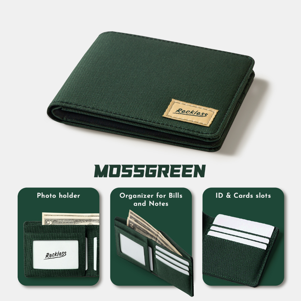 Reckless John Wallet Unisex - Bifold Wallet - Water Repellent Polyester ...