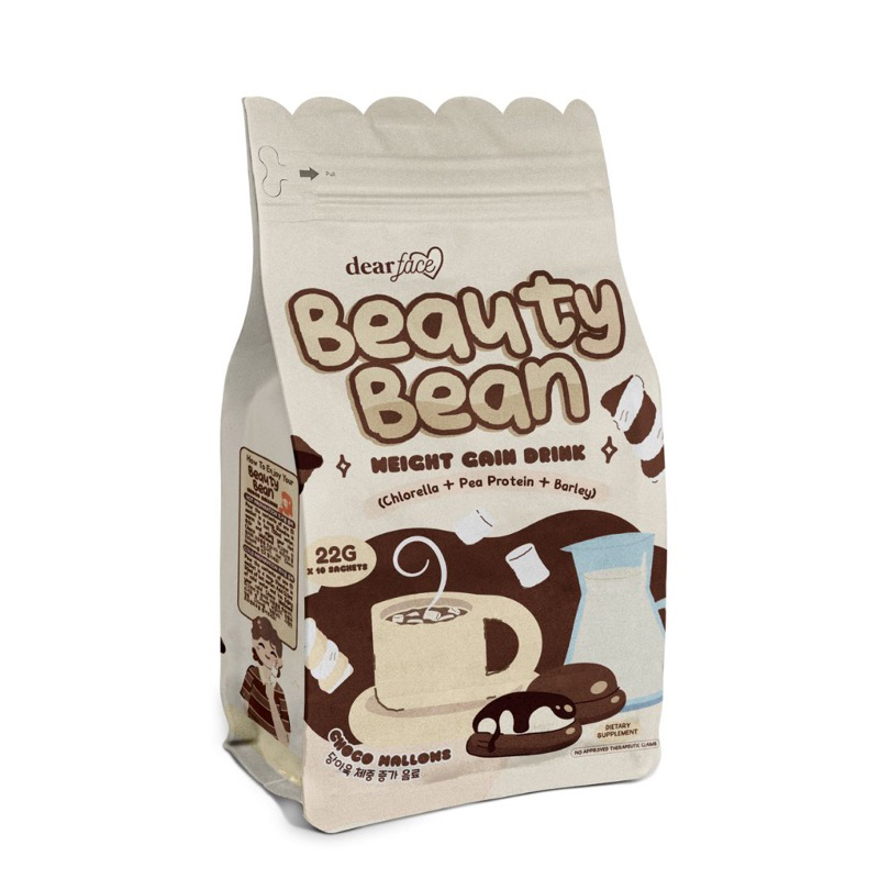 Choco Mallows Beauty Bean By Dear Face 10 sachets per Pouch | Shopee ...