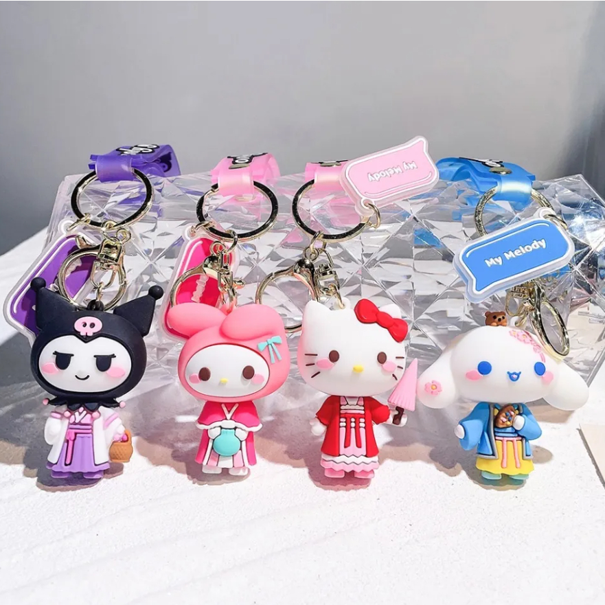 PD Character Keychain Japanese Costume Kuromi Hello Kitty Cinnamoroll ...
