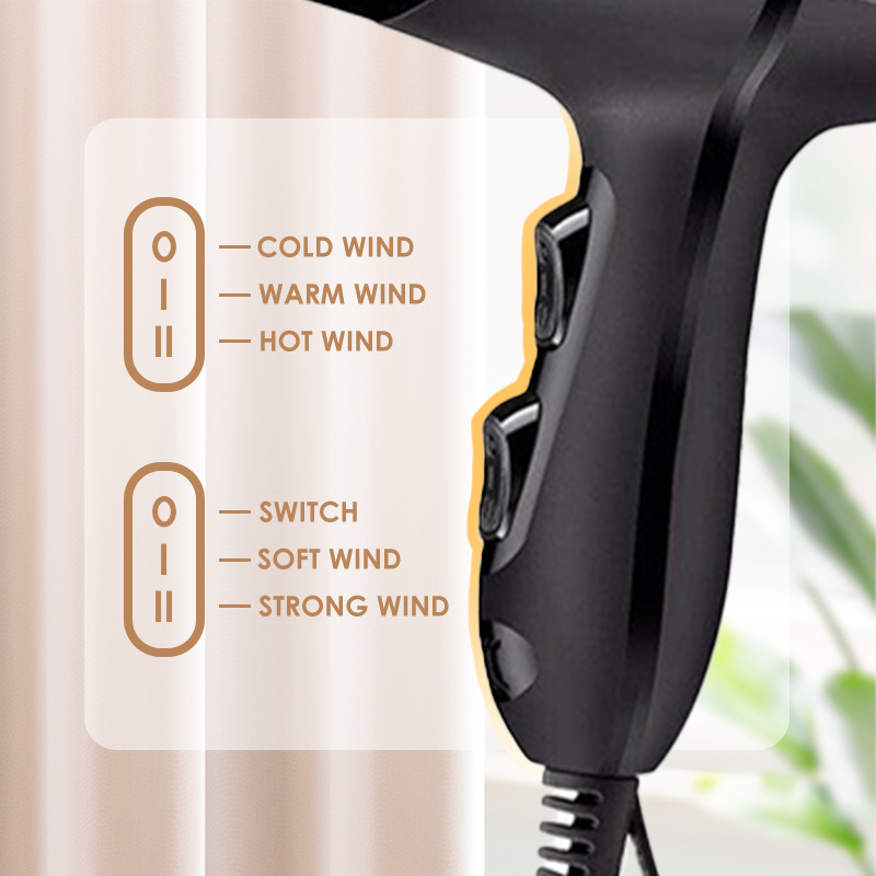 Professional Hair Dryer XL-2000 with 1800W Power and Anion Technology ...