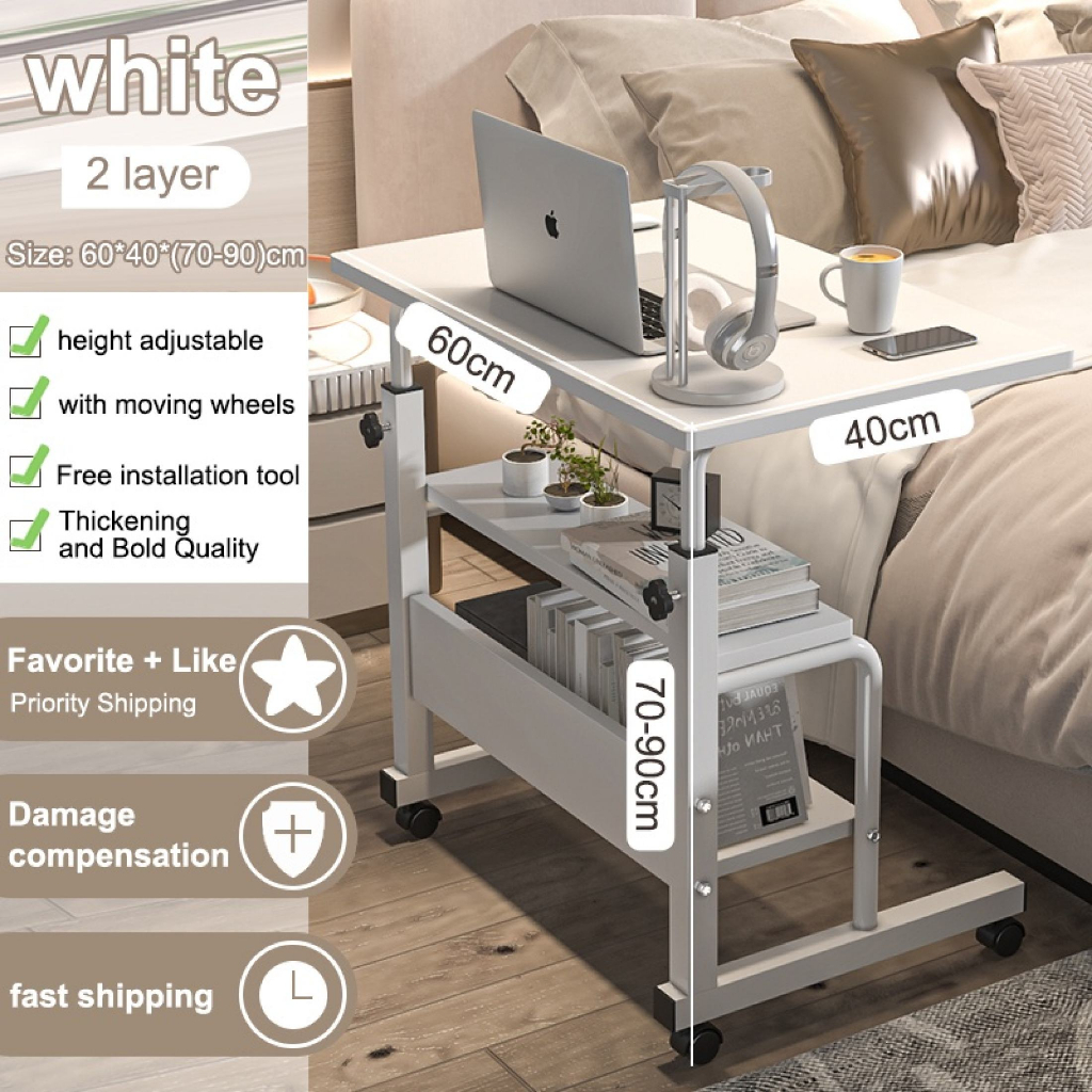 Adjustable Laptop Table Portable Standing Wood Computer Laptop Desk ...