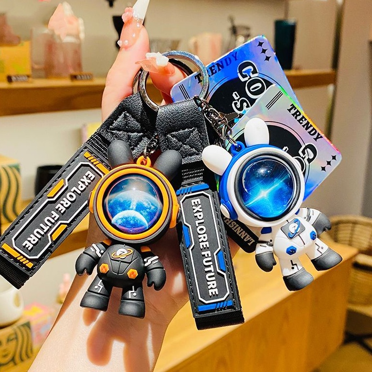 NEW 3D Space Keychain Silicone Key Ring Key Chain Car Ornaments ...