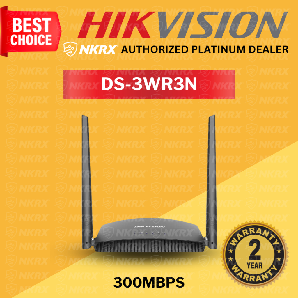 Hikvision DS-3WR3N 11N 300Mbps Wi-Fi 4 Wireless Router | Support IPTV ...