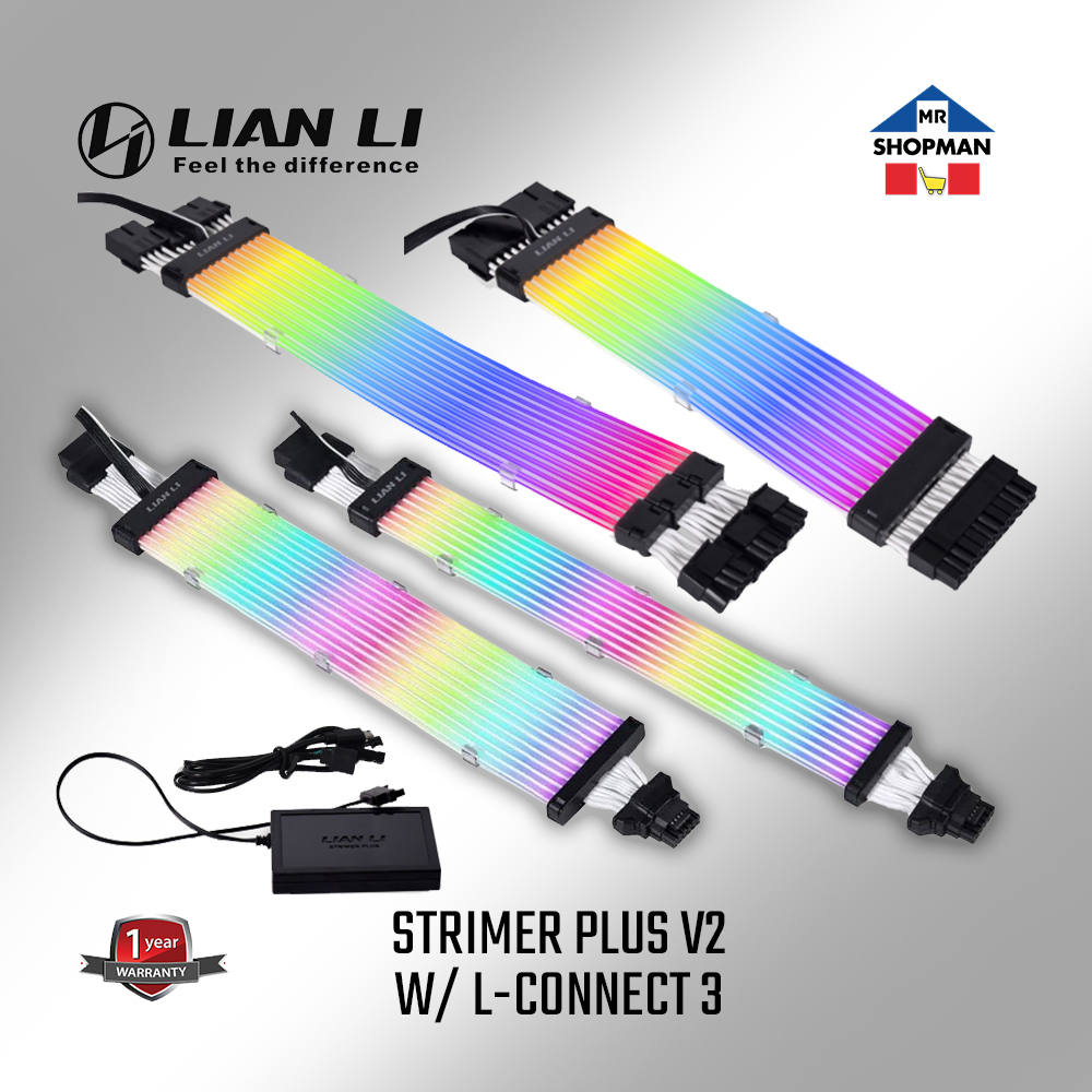 Lian Li Strimer V2 24pin / 8pin / Triple 16-8 / 16-12 / 168-8 Extension ...