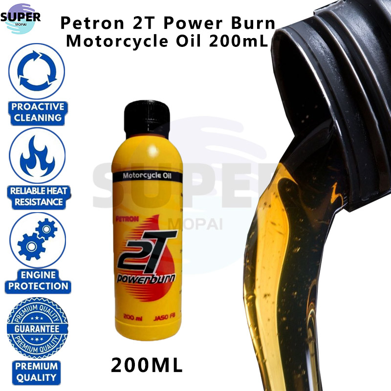 Petron 2T Power Burn Motorcycle Oil 200mL | Shopee Philippines
