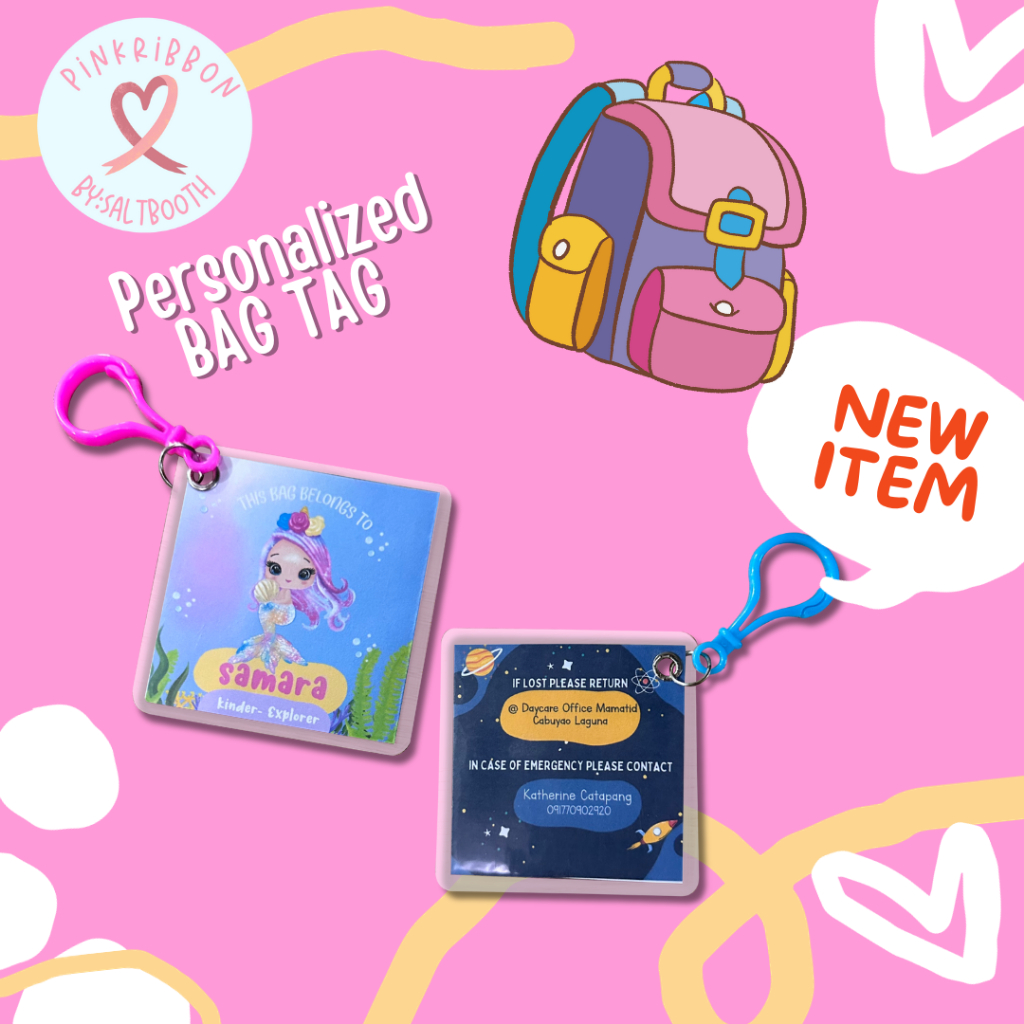 kids school bag tag name tag. emergency tag | Shopee Philippines