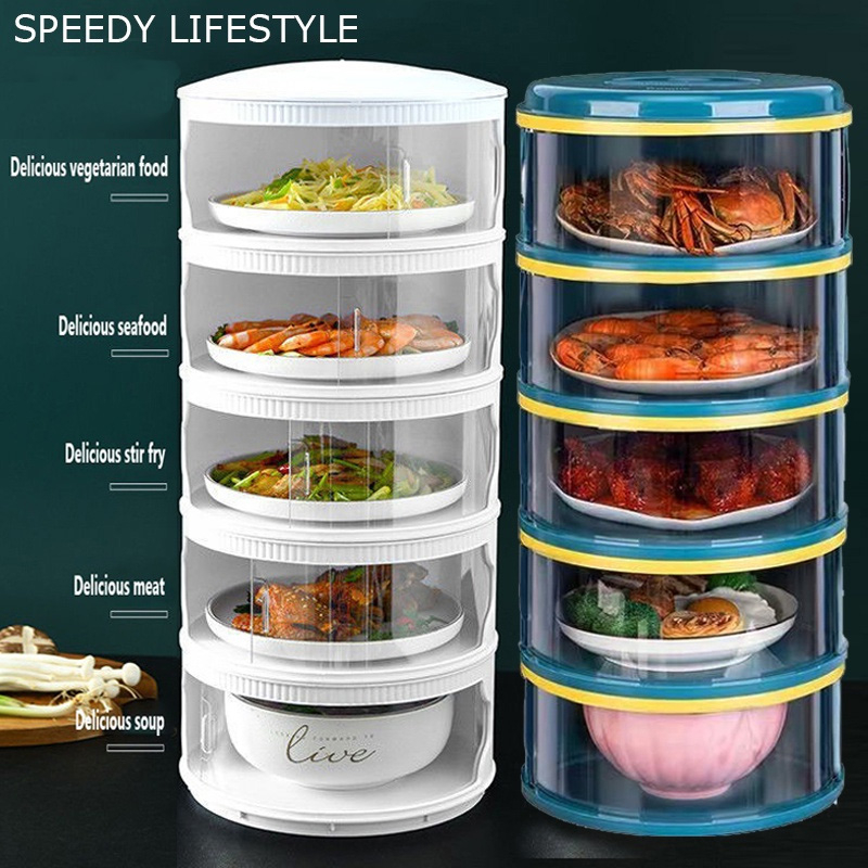 3 Layer/5 Layer Household Multi-layer Food Storage Box Anti-flies ...