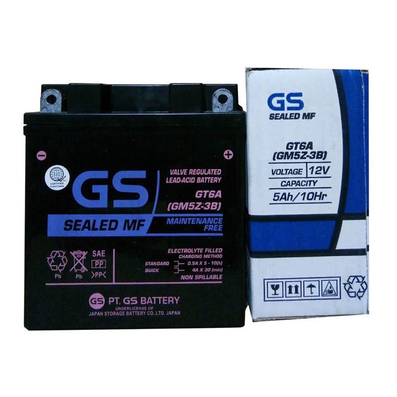 GS Battery GT6A (GM5Z-3B) Mio Sporty Old / Crypton / Raider J Crossover ...