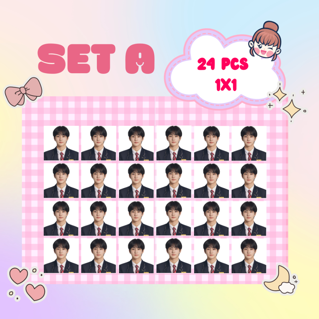 CUSTOMIZED 1X1 2X2 KPOP ID PHOTO SETS (ANY GROUP/MEMBER/PERSONALIZED ...