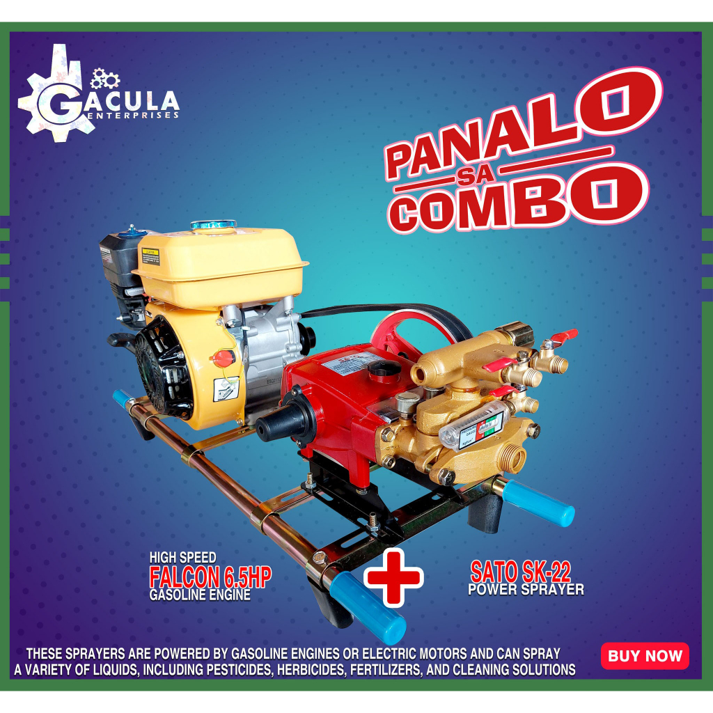 Power Spray Pump SATO SK-22 set With Gasoline Engine 6.5HP GX200 ...