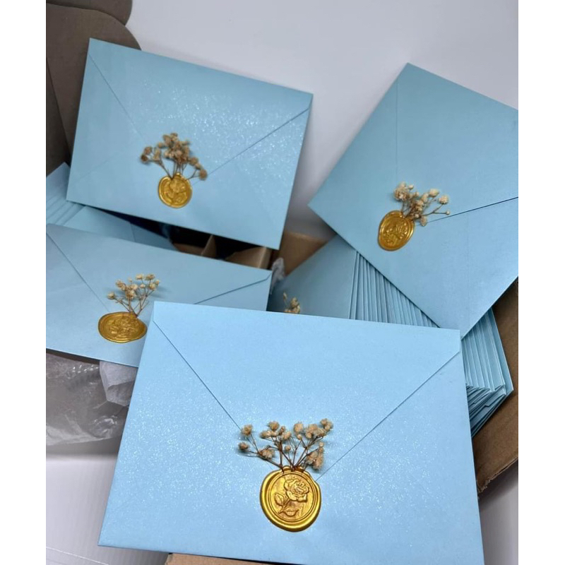 Transparent Invitation Card with wax stamp seal envelope (3R/4R/5R ...