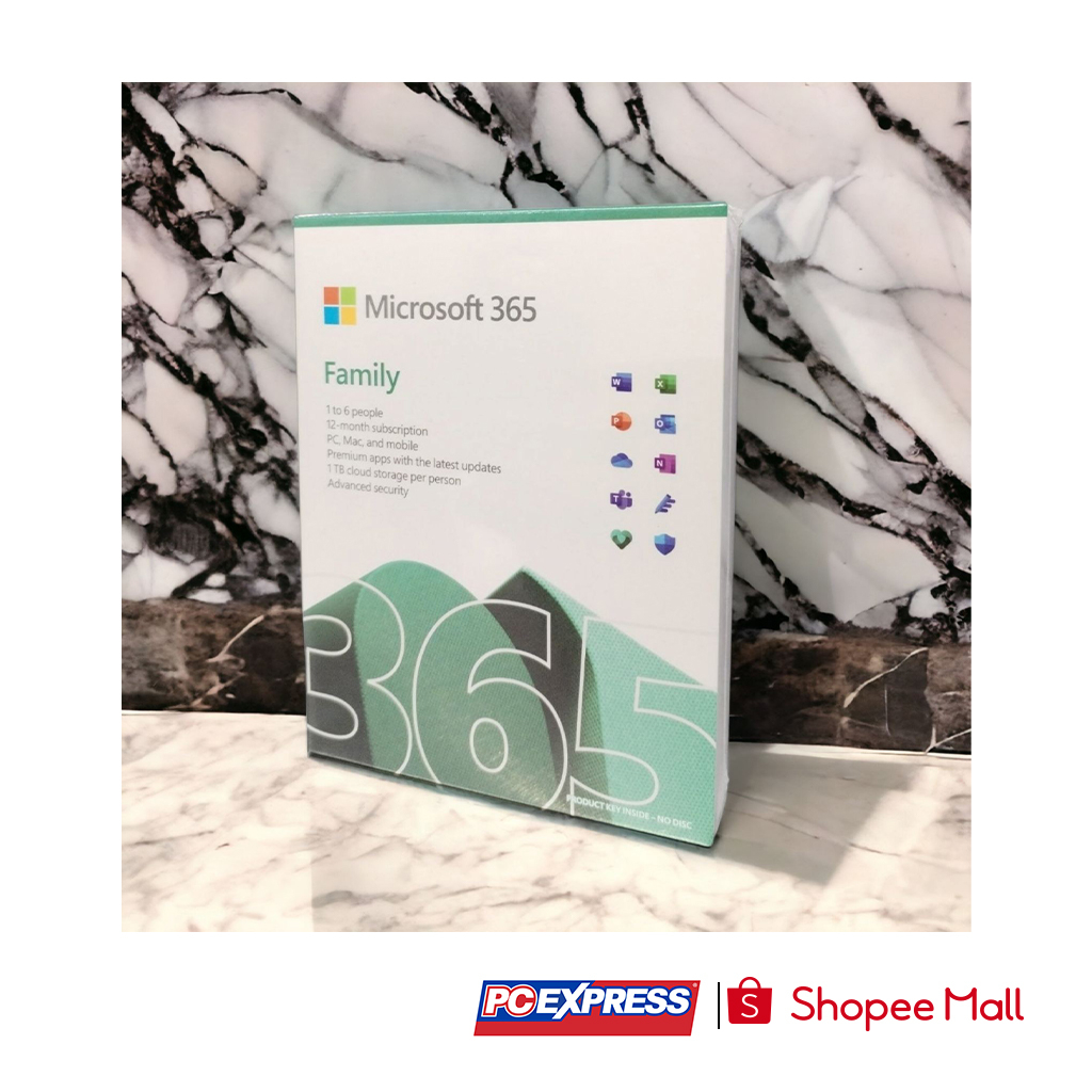 Microsoft Office 365 Family for PC/Mac | 1 Year Subscription | Word ...