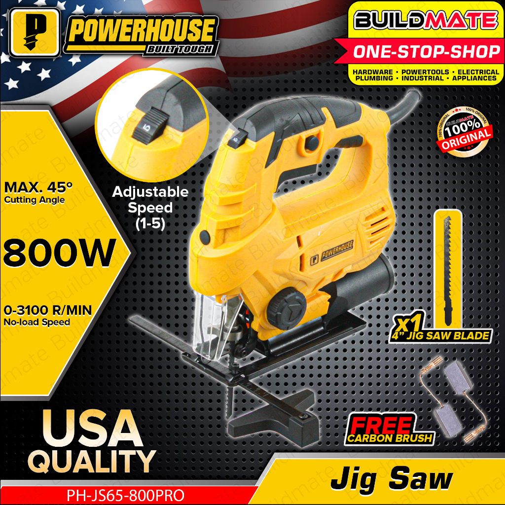 Buildmate x POWERHOUSE 800W Variable Speed Wood Jigsaw | 550W Curve Cut ...