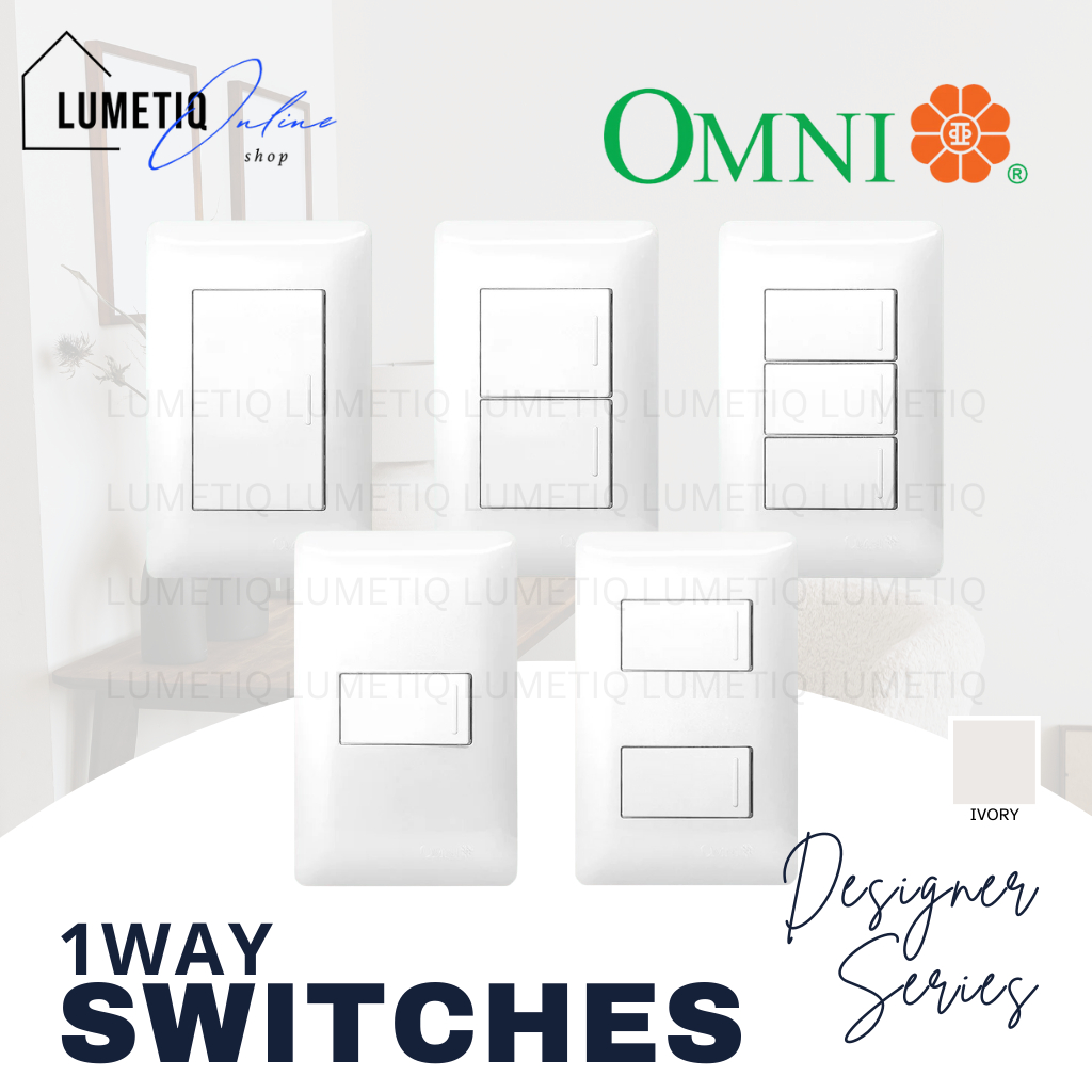 Omni Designer Series Ivory Color 1-Way & 3-Way Switch Sets | Shopee ...