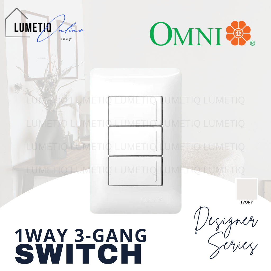 Omni Designer Series Ivory Color 1-Way & 3-Way Switch Sets | Shopee ...