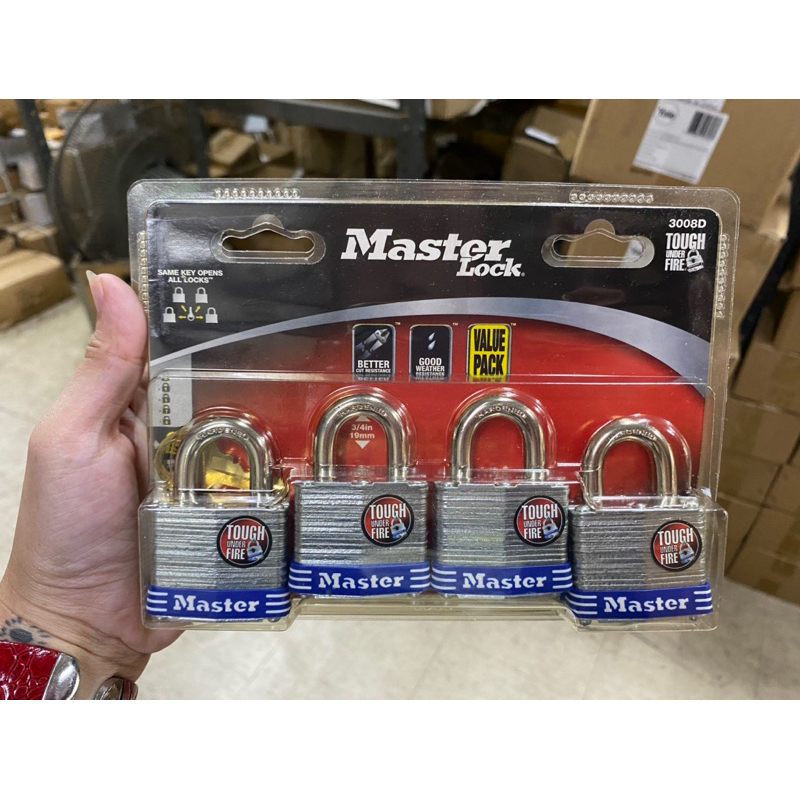 Master Lock Laminated Padlock 4pcs/set #3008-D | Shopee Philippines