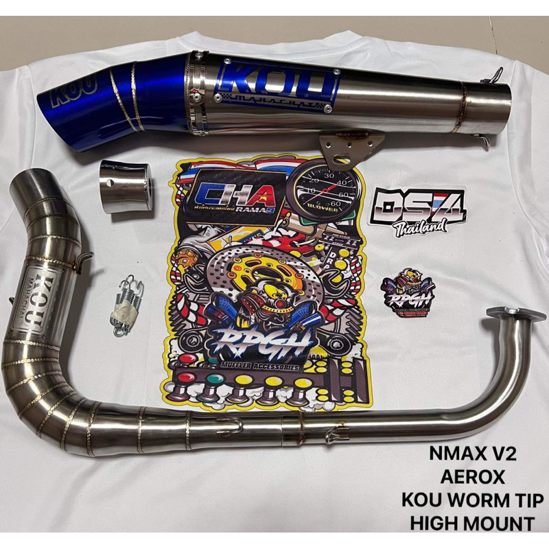 WORM TYPE KOU MAHACHAI OPEN PIPE TUBE TYPE HIGH QUALITY for NMAX v1 ...