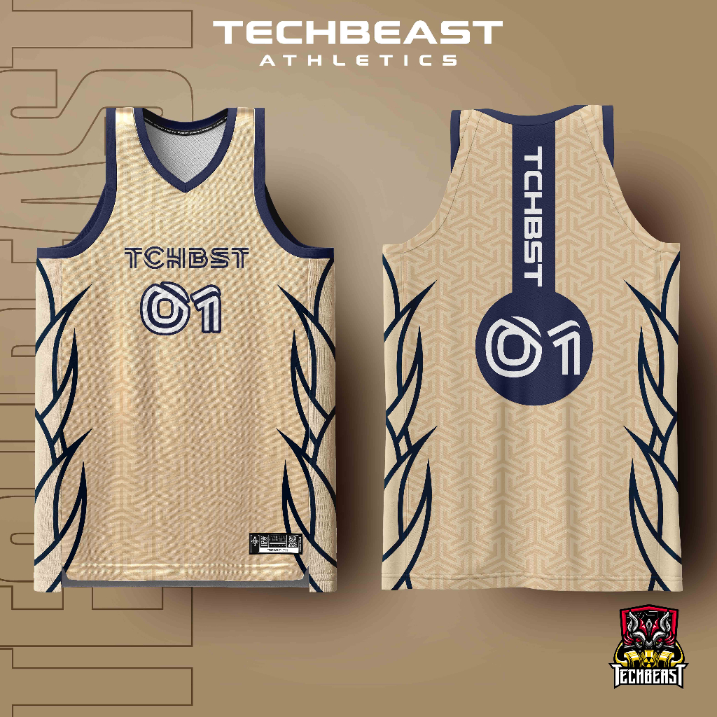 Razor Khaki Full Sublimation Basketball Jersey Techbeast ( CUSTOM NAME + NUMBER ) | Shopee ...