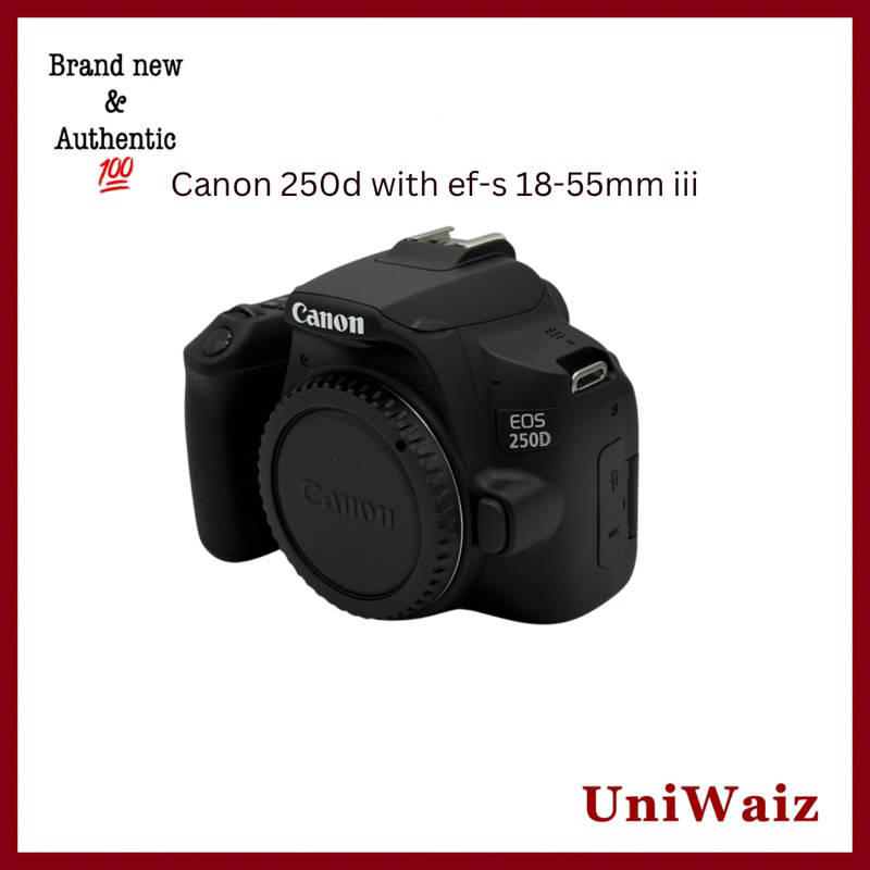 Canon 250D with 18-55mm dc iii lens BRAND NEW and original canon eos ...