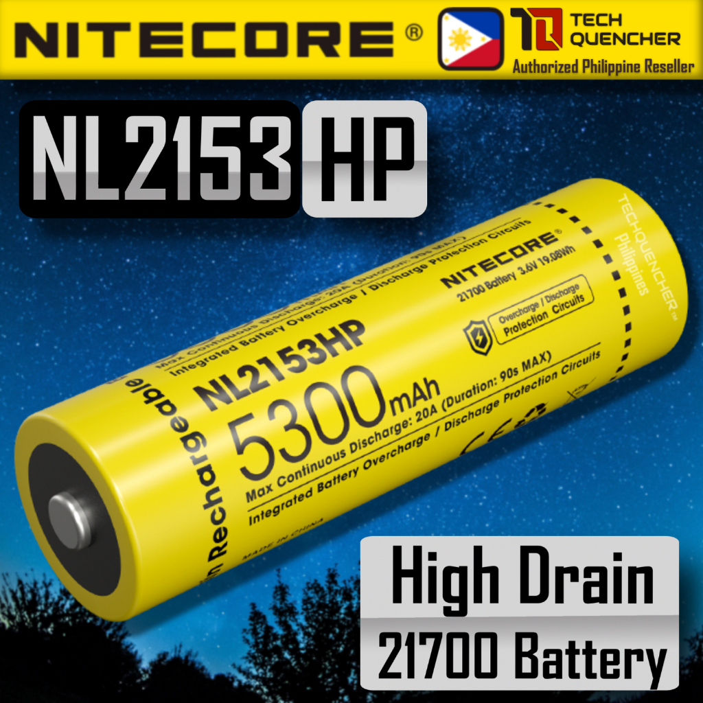 Nitecore NL2153HP 5300mAh Battery - 20A - 21700 High Drain High ...