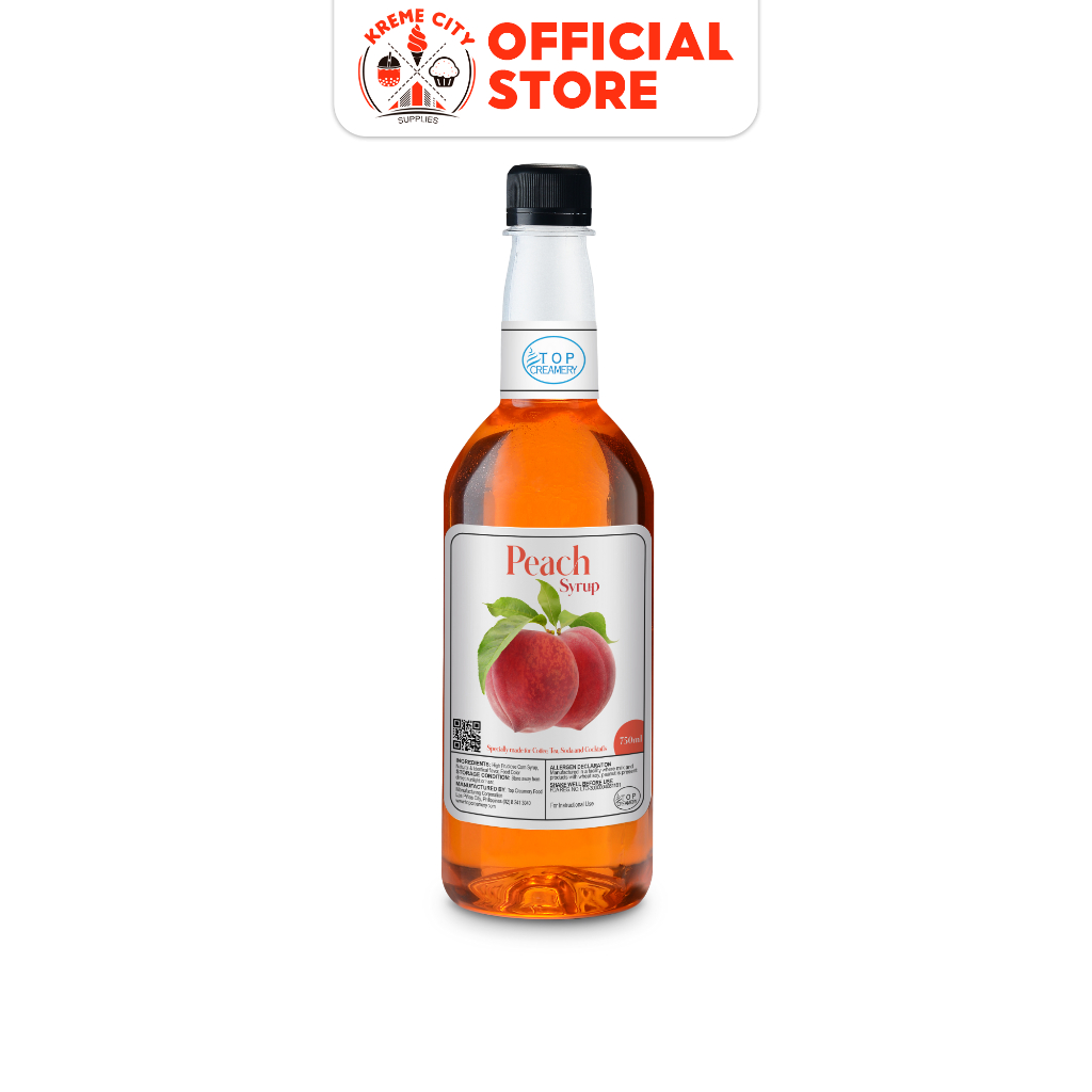 TOP Creamery Top Series Peach Syrup 750ml | Shopee Philippines