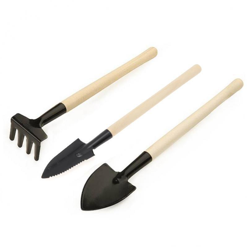 3 Pcs/set Mini Spade Shovel Harrow Flowerpot Tools Potted Plants ...