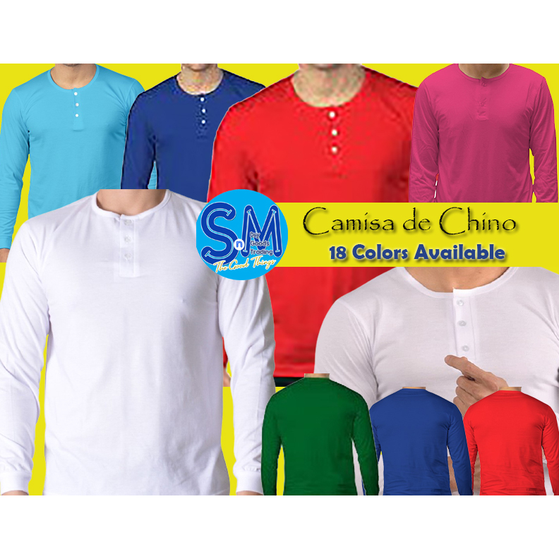 CAMISA DE CHINO LONG SLEEVE HI ONE COTTON SIZES XL-2XL 18 COLORS BATCH2 ...