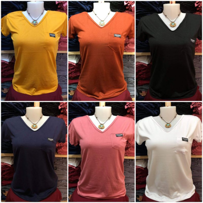10 pcs promo negosyo bundle, vneck with pocket assorted color fit up to ...
