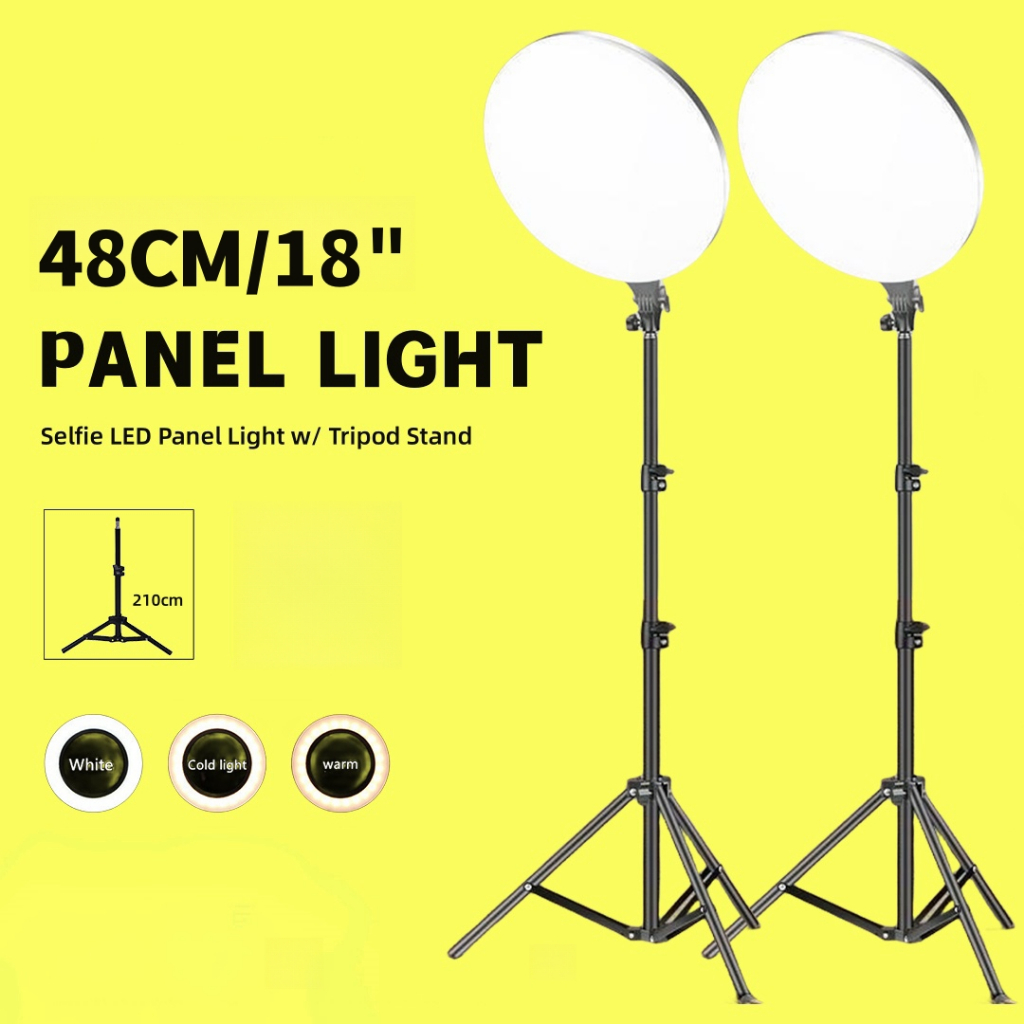 18 inch Round Panel Light LED Fill Lighting With Tripod Photo Studio ...
