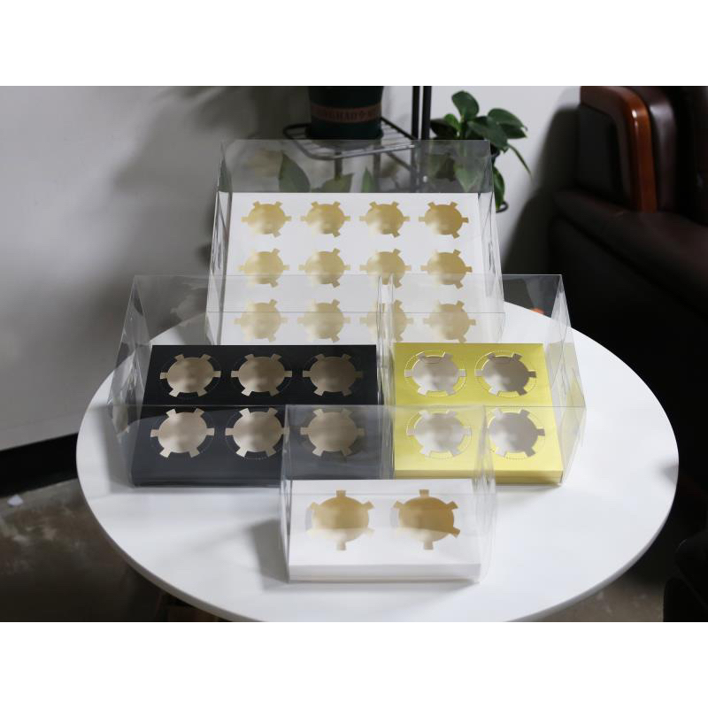 [5PCS] 2,4,6,12 HOLES ACETATE CUPCAKE BOX With Cupcake Holder | Clear ...