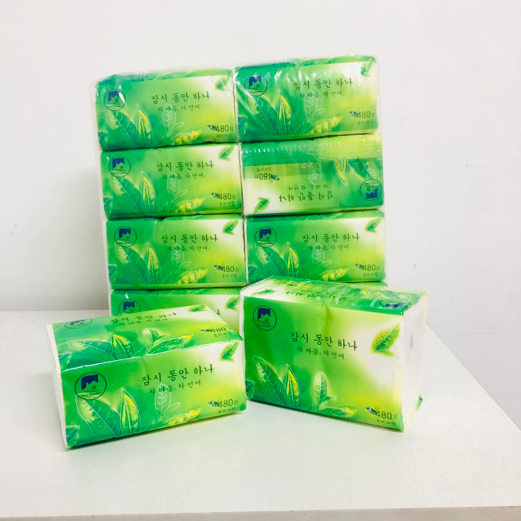 LS ECO Korean 480 Sheets Facial Tissue Thick and Strong Native Wood ...