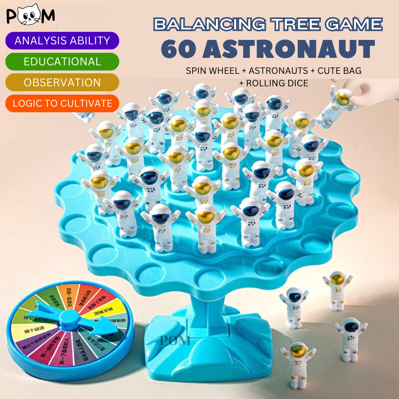 POM Astronaut Stackable Balance Tree Toy Thinking Training Puzzle Toys ...