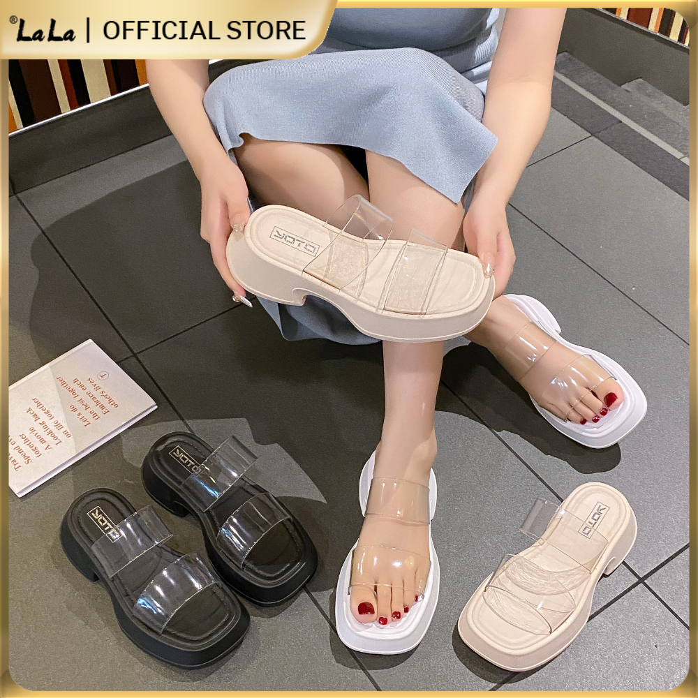 【LaLa】New Slide Casual Slipper for women with comfy transparent strap ...