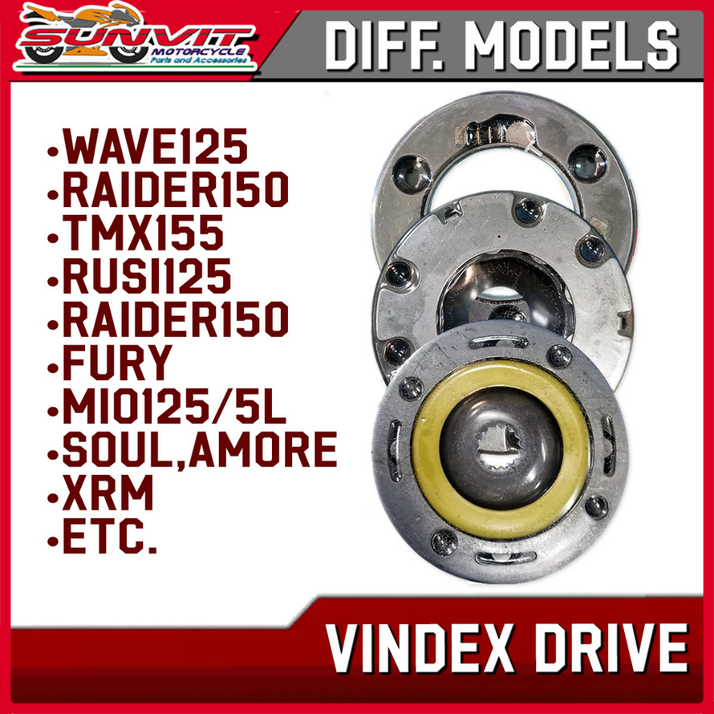 MOTORCYCLE BENDIX / VINDEX DRIVE WAVE125 RAIDER150 TMX155 9B/6HOLE MIO ...