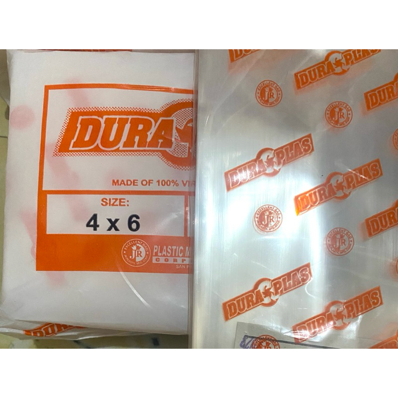 4x6 Dura plas Orange very thick PP clear plastic packagin .002 makapal ...