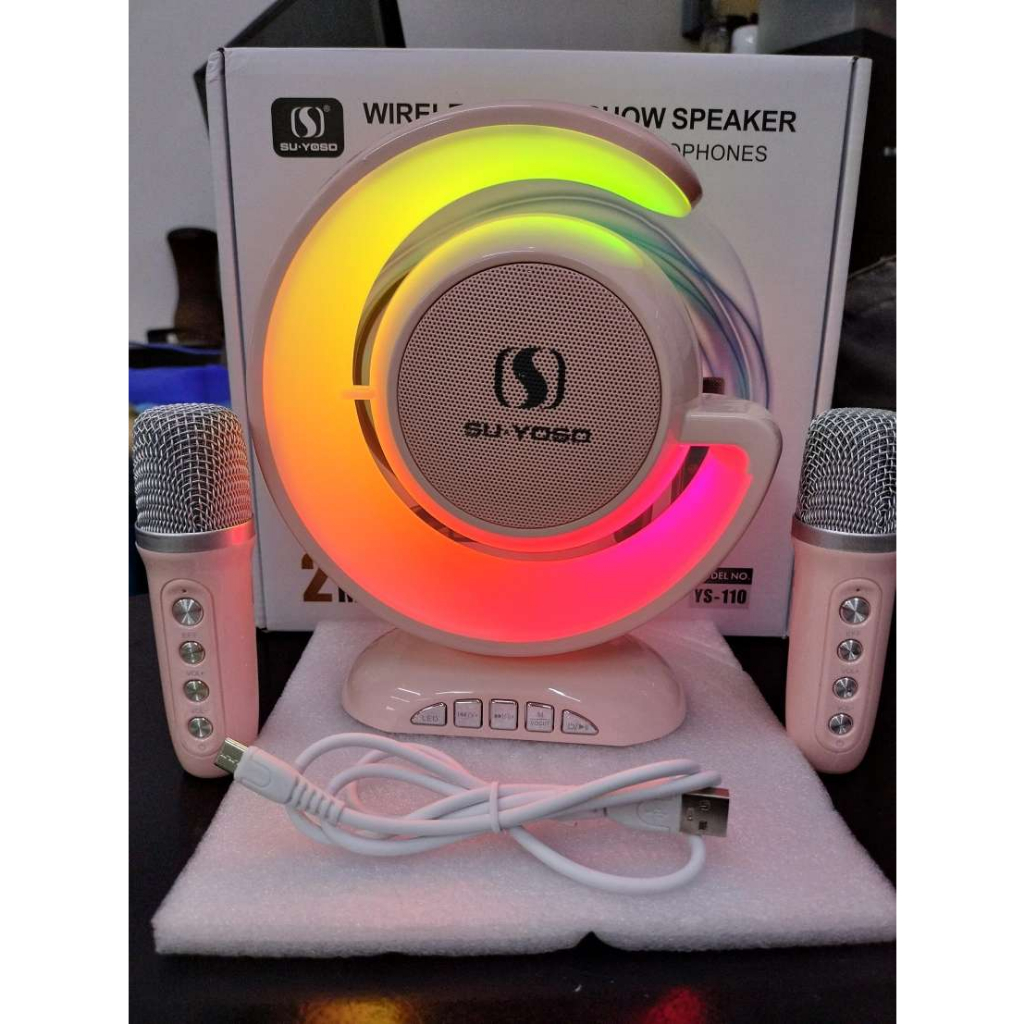 YS-110 5W Bluetooth USB AUX, TF Card Slot Karaoke Speaker with Dual ...