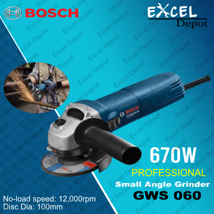 BOSCH Professional Angle Grinder 4" 670W GWS 060/GWS 700 Replacement for GWS 060 | Shopee ...