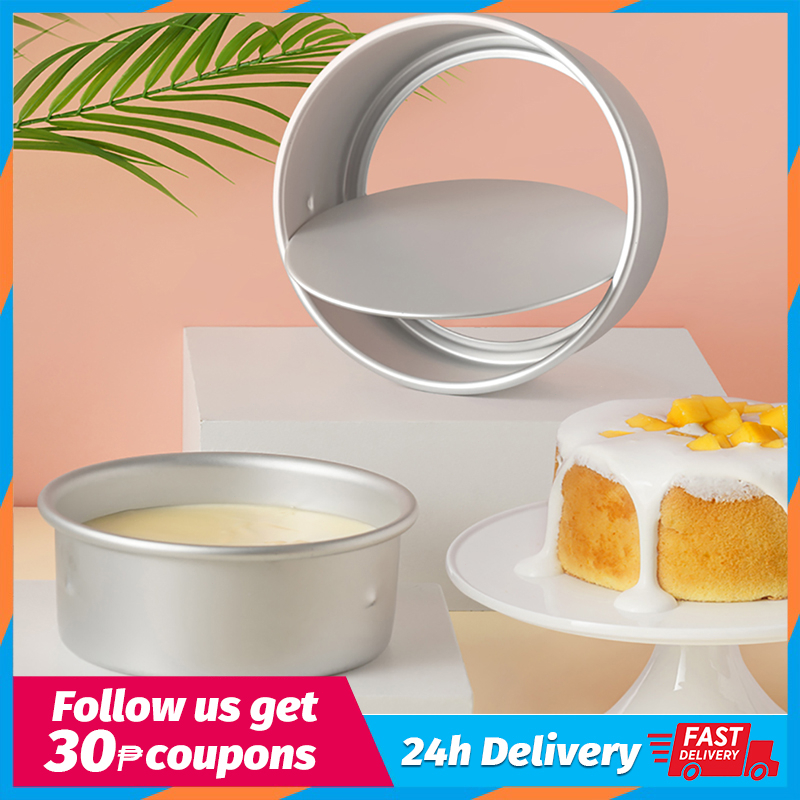 4/6/8 Inch Round Cake Molder Removable Bottom Baking Pan Aluminum Alloy ...