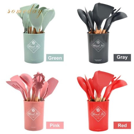 RANDOM/ASSORTED Utensils Set, Large Non-stick Silicone Cooking Utensils ...