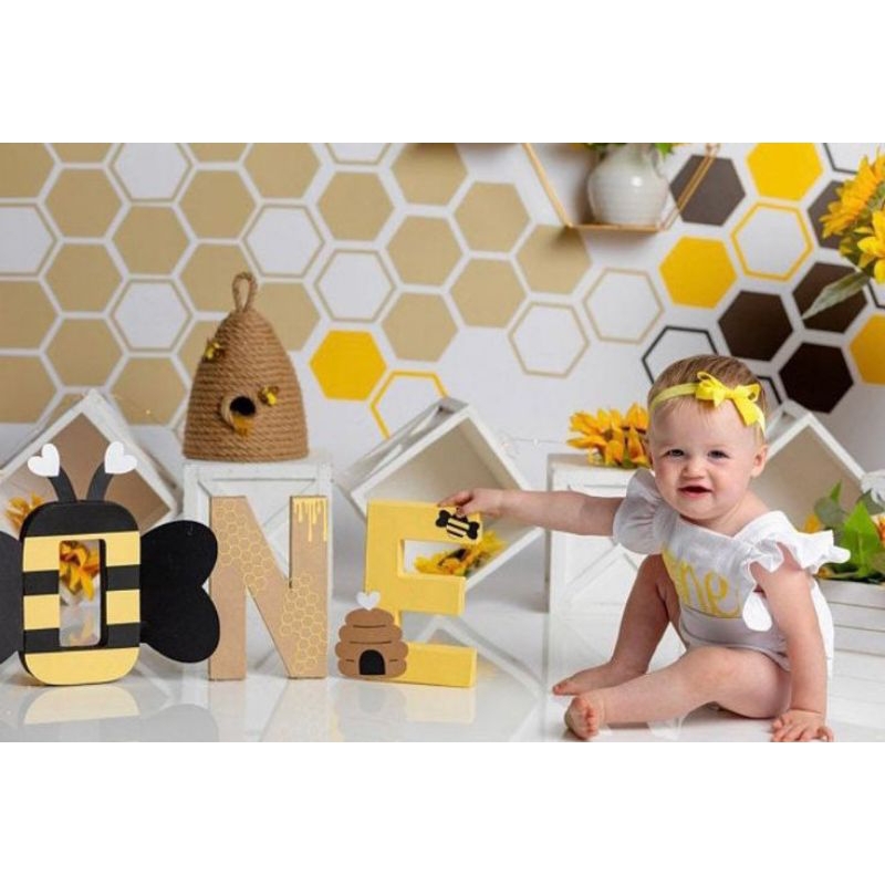 BEE theme letter standee 6 inches painted price is per letters | Shopee ...