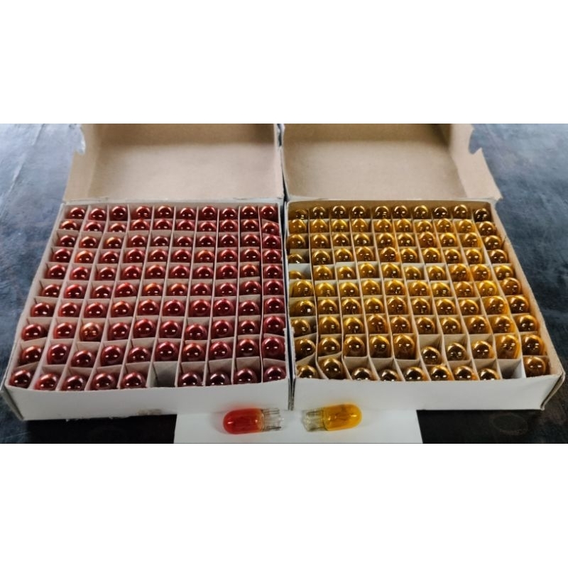 Peanut Bulb ORD T10 Orange/Yellow/Clear 100 pieces 12v/3W | Shopee ...