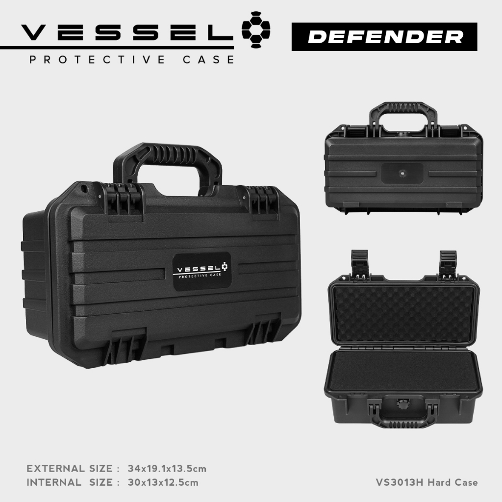 VESSEL DEFENDER VS3013H Portable Hard Case Waterproof for Photography ...