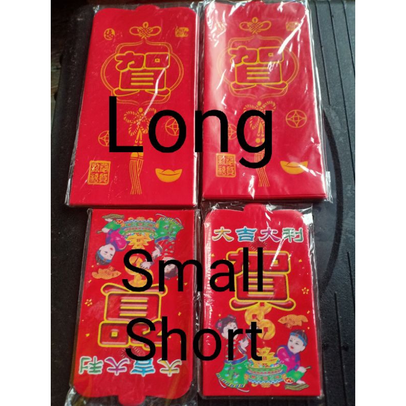 Angpao gift/ red money envelop 10pcs in 1 pack( long and small ...