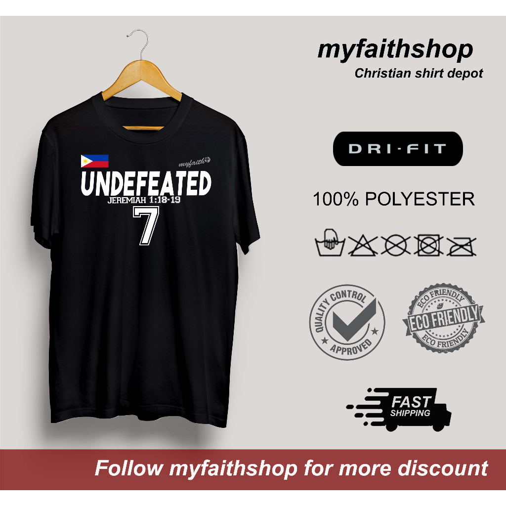 UNDFTD Undefeated Quality Drifit Men Woman Shirt in 100% Polyester ...