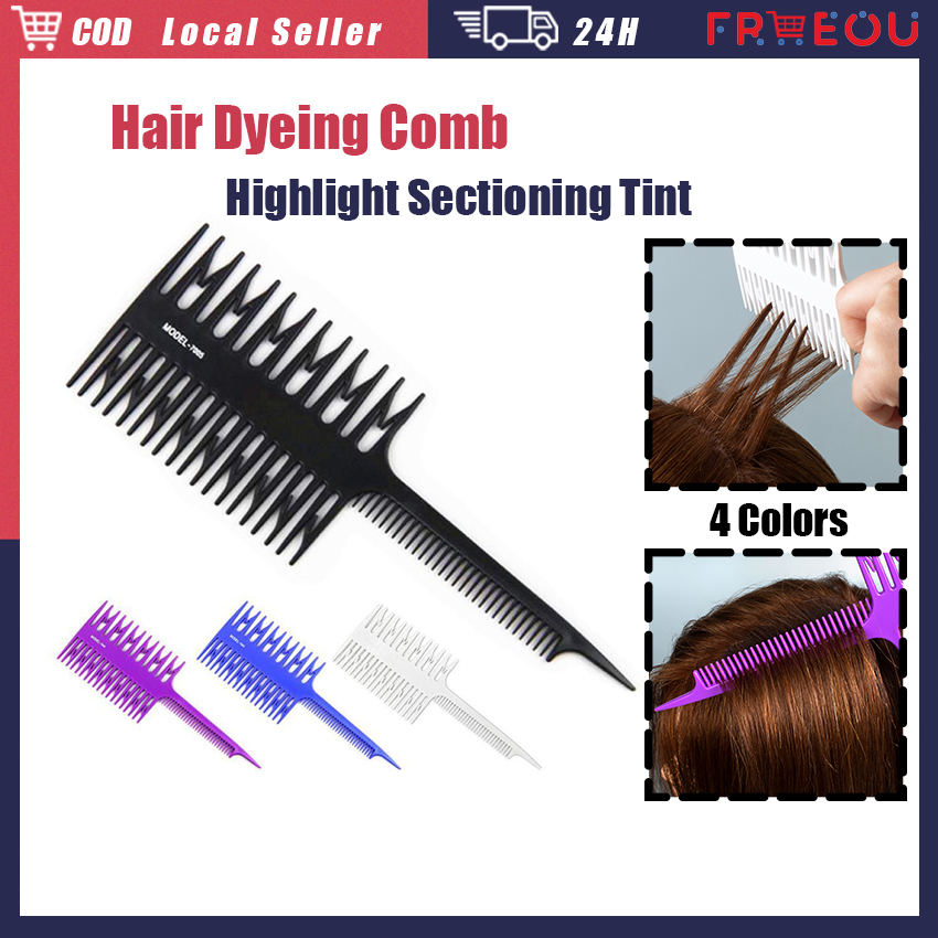 Anti-static Partition Highlight comb Dyeing Hair color comb Hair Dye ...