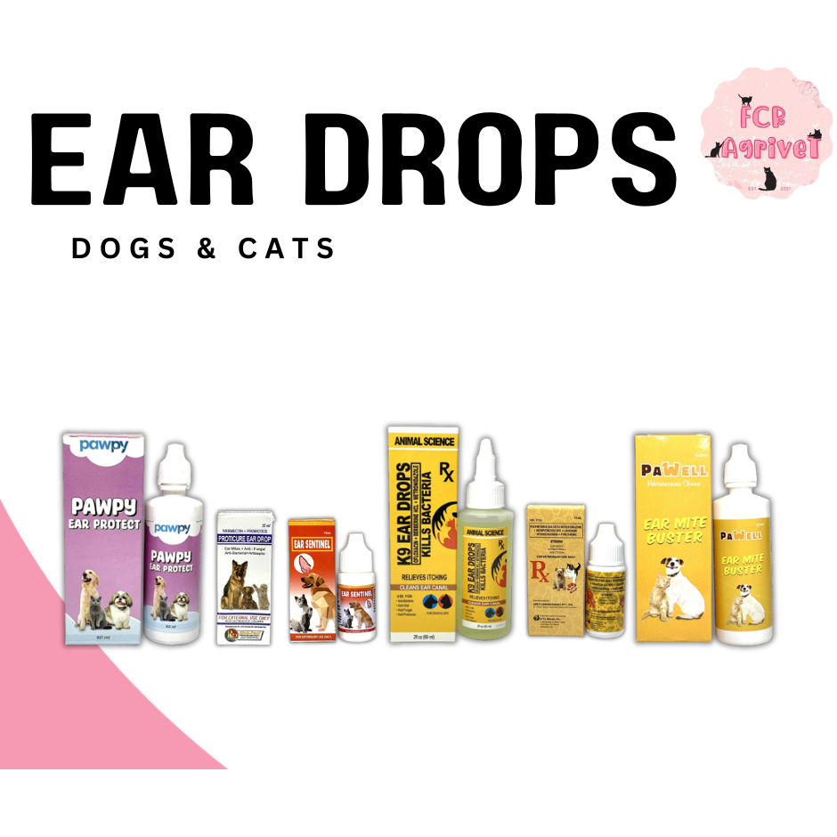 [FCR AGRIVET] PAWPY Ear Protect PAWELL Ear Mite Buster Ear Sentinel ...
