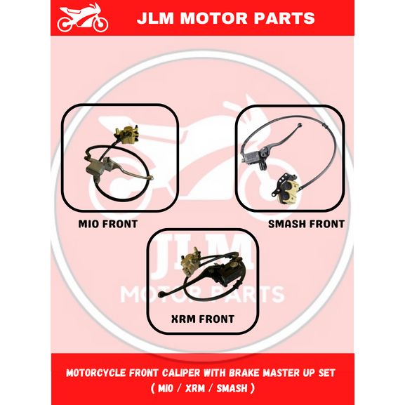 Motorcycle Front Caliper With Brake Master Up Set ( MIO / XRM / SMASH ...