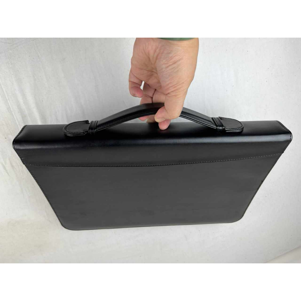 Leather Portfolio Bag With Handle | Long size. Free engrave name ...
