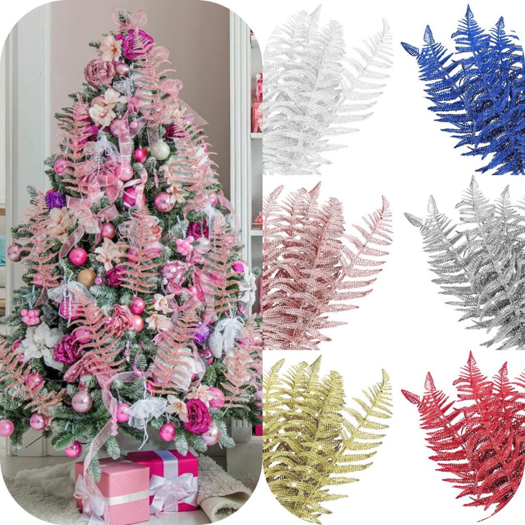 (12pcs) Christmas flower leaf Christmas tree decoration | Shopee ...