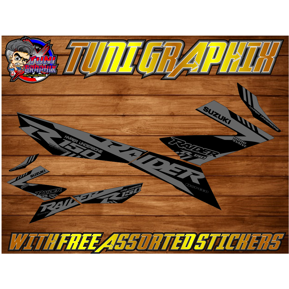 RAIDER 150 FI STOCK DECAL 2021 (GRAY) | Shopee Philippines